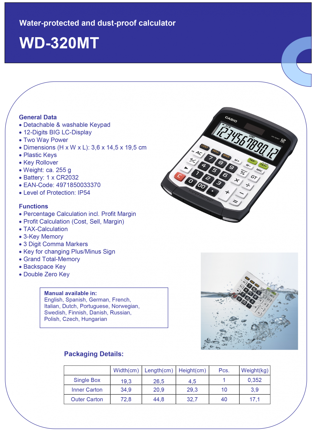 KALKULATOR CASIO WD 320 MT - casiosrbija.rs