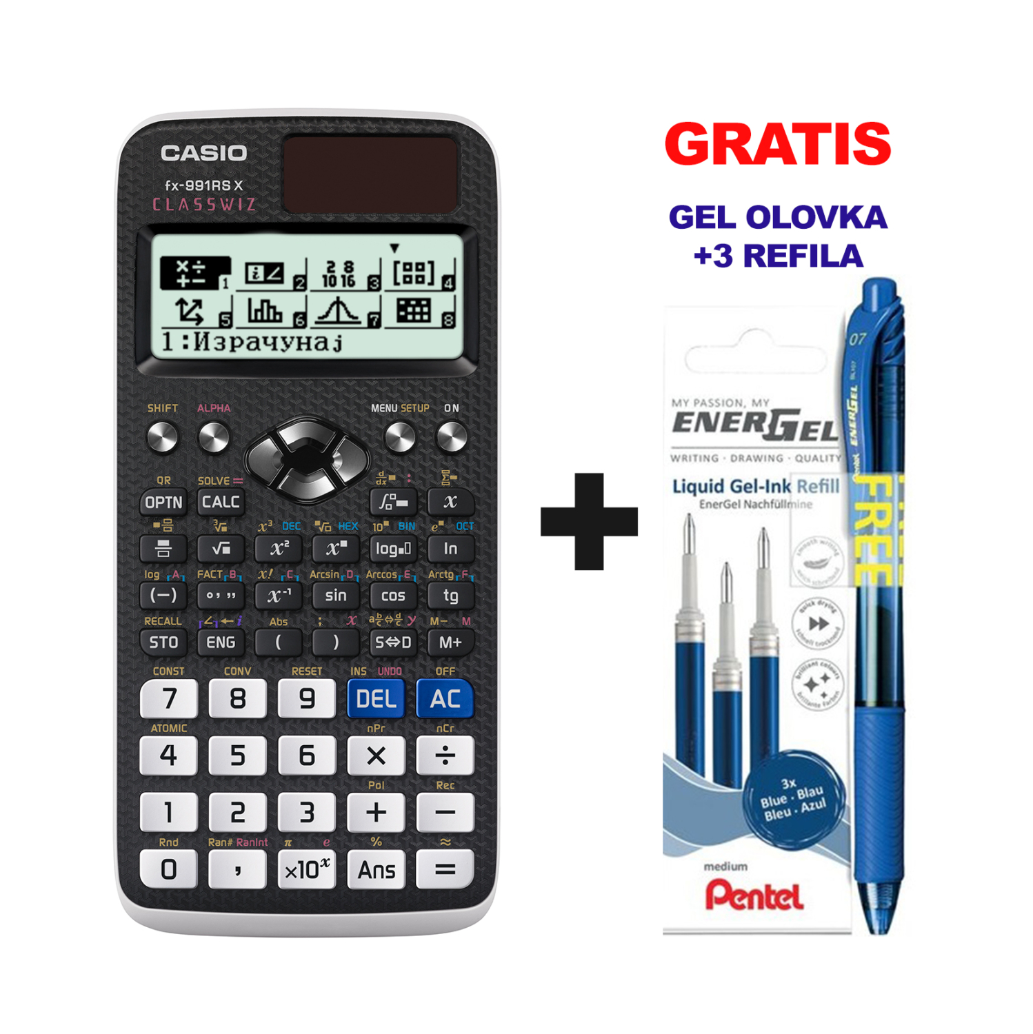 CASIO Kalkulator na srpskom jeziku, za maturu, FX 991RS X